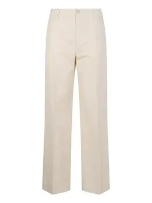 Filippa K Relaxed Straight Cotton Linen Trousers - Beige