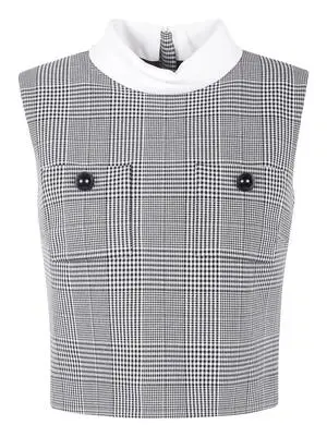 SELF-PORTRAIT Prince Of Wales Check Top - Multi