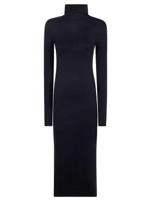 THOM KROM High Neck Midi Dress - Black