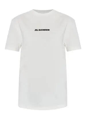 JIL SANDER Classic Logo Print T-shirt - White