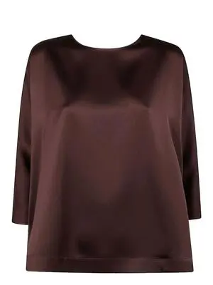 DRHOPE Back Buttons Blouse - Brown