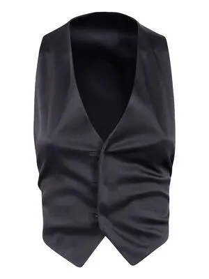 ANN DEMEULEMEESTER Mary Micro Waistcoat - Black