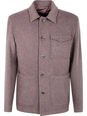 Herno Shirt Neck Field Jacket - Gray
