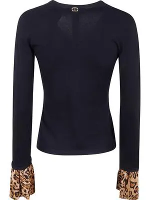 TWINSET V-Neck Long-Sleeve Top