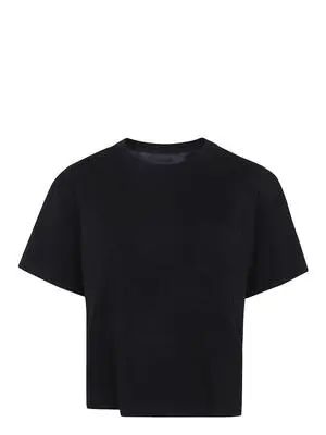 Sacai Nylon Twill Mix Cotton Jersey T-shirt - Black