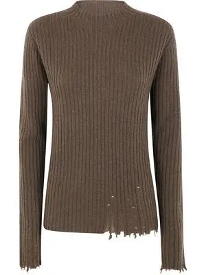 UMA WANG Plain Ws Rib Top - Green