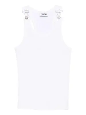 Jean Paul Gaultier Engraved Overall Tank Top - White