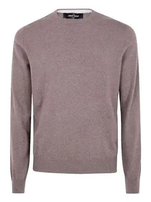 GRAN SASSO Round Neck Sweater - Brown