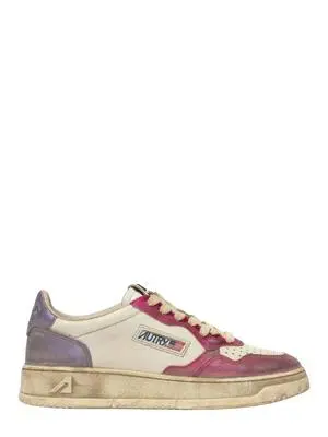 AUTRY Sup Vintage Low Suede Sneakers - Pink