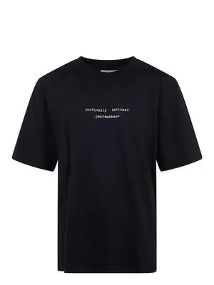 OAMC PEACEMAKER Loose Fit T-shirt "landart 02 Print - Black