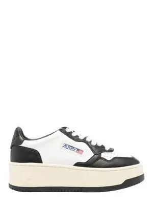 AUTRY Platform Low Leather Sneakers - White