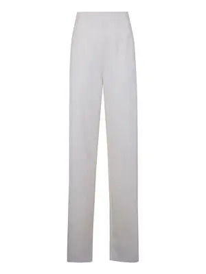 Max Mara Wide-leg Trousers With Belt - White