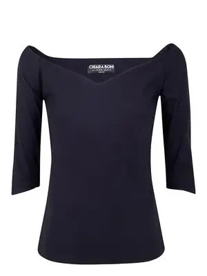 Chiara Boni La Petite Robe Jersey Top - Black
