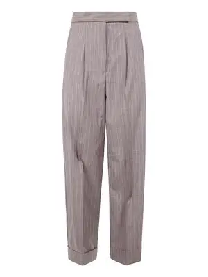 Max Mara Mxmmanetta Short Light Wool Trousers - Brown