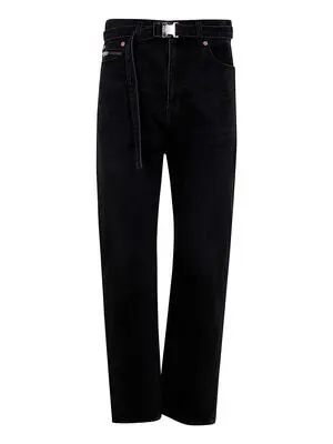 Sacai Straight Denim Pants - Black