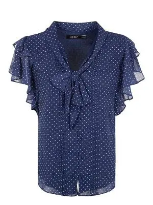 Ralph Lauren Prugan Short Sleeve Blouse - Blue