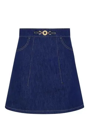 Patou A-line Mini Skirt - Blue