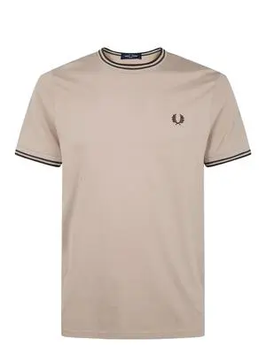 Fred Perry Twin Tipped T-shirt - Beige