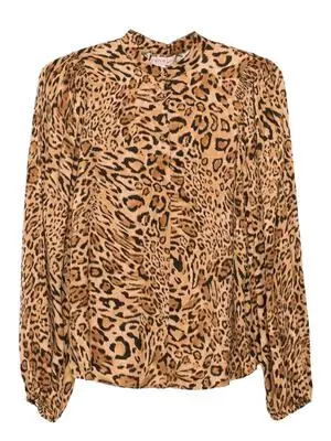TWINSET Animalier Print Button-down Shirt - Black