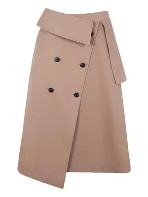 RÓHE Deconstructed Trench Skirt - Beige