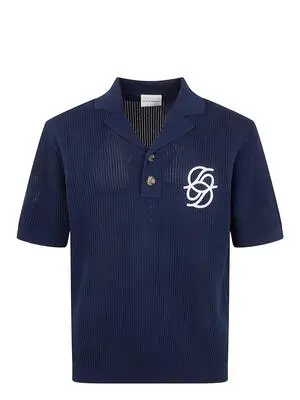 Drole De Monsieur Maille Monogramme" Polo Shirt - Blue