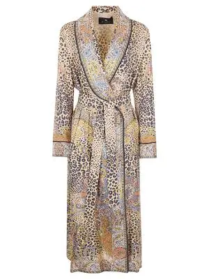 ETRO Printed Double-Breasted Midi Dress