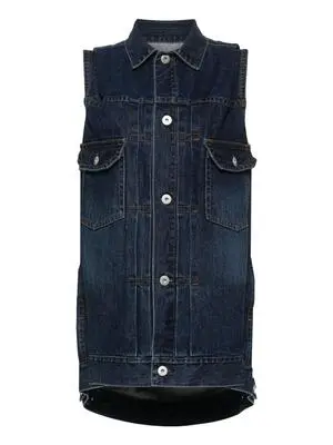 Sacai Sleeveless Denim Vest - Blue