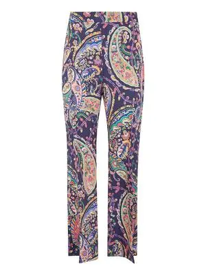 Etro Printed Straight Trousers - Black