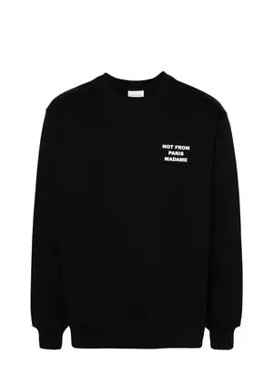 Drole De Monsieur Slogan Sweatshirt - Black