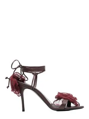 Magda Butrym Flowers Heeled Sandals - Red