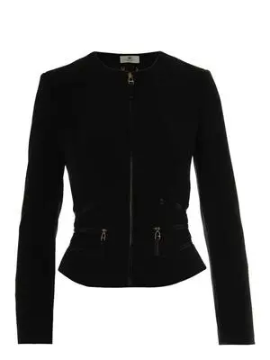 Elisabetta Franchi Zip-up Jacket - Black