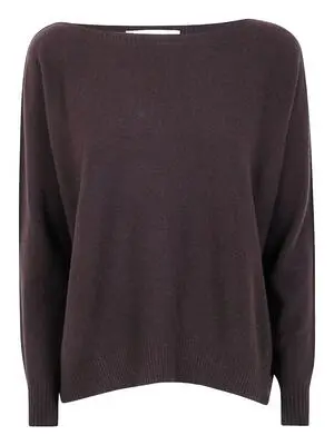 D.exterior Cashmere Merinos Oversized Boatneck Sweater - Beige