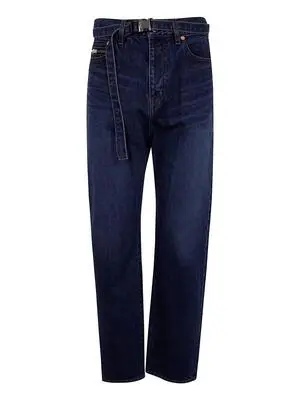 Sacai Straight Denim Pants - Blue