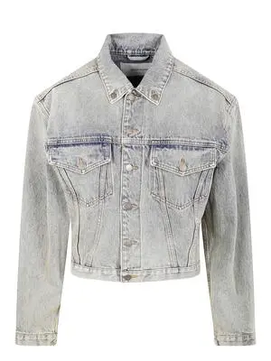 ENTIRE STUDIOS Shrunken Denim Jacket - Blue
