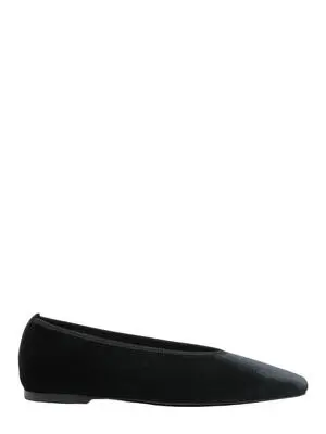 TOTEME Velvet Ballerinas - Black