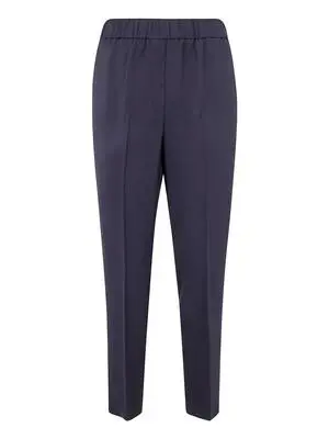 Peserico Viscose Cady Stretch Trousers - Blue