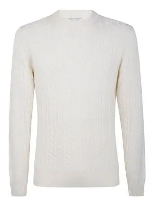 FILIPPO DE LAURENTIIS Crew Neck Sweater - White