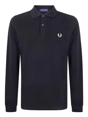 Fred Perry Long Sleeve Shirt - Black