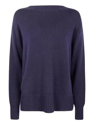 DRUMOHR Long Sleeve Crew Neck Sweater - Blue