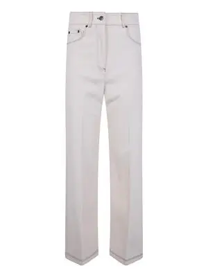 Max Mara Mxpribes Denim Jersey Trousers - White