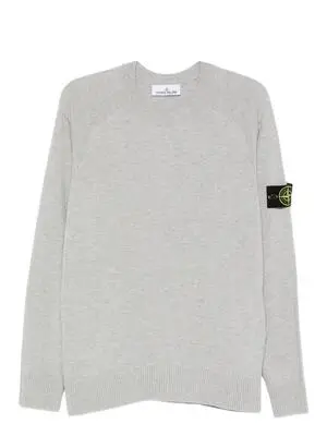 Stone Island Light Rws Geelong Wool Crew Neck - Gray