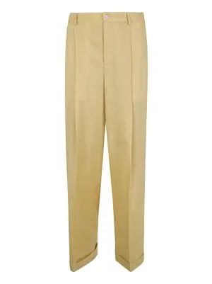 Marni Tailored Virgin Wool Trousers - Yellow