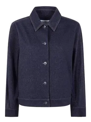 Max Mara Mxpnettare Denim Jersey Jacket - Blue