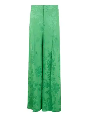 Etro Flared High Waisted Trousers - Green