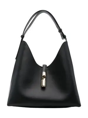 Furla Sidney Calf Leather Medium Hobo Bag - Black