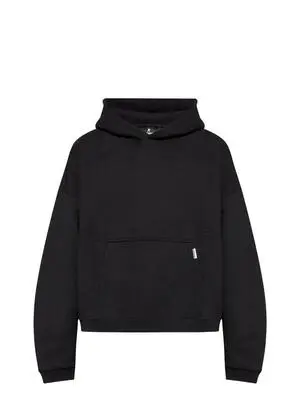 REPRESENT Initial Boxy Oversized Hoodie - Black