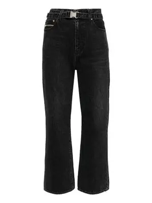 Sacai Boot Cut Denim Pants - Black