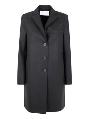 Harris Wharf London Topcoat Pressed Wool - Green