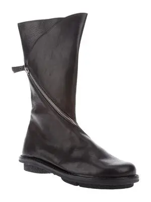 TRIPPEN Asymmetrical Zip Up Boots - Black