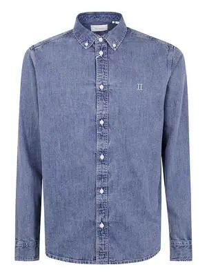 LES DEUX Konrad Denim Shirt - Blue